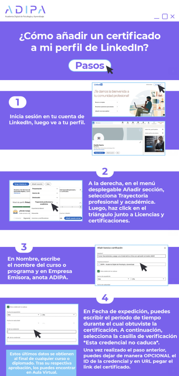 ¿Cómo añadir un certificado a mi perfil de LinkedIn? – Centro de Ayuda ...